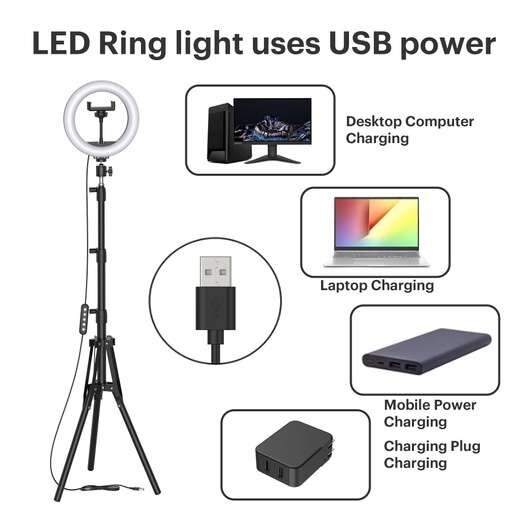 Focus Onn 8" RGB Ring Light With Tripod & Remote | eBay