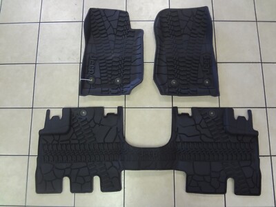 15-18 Jeep Wrangler Unlimited 4 Doors Slush Rubber Mats Mopar OEM ...