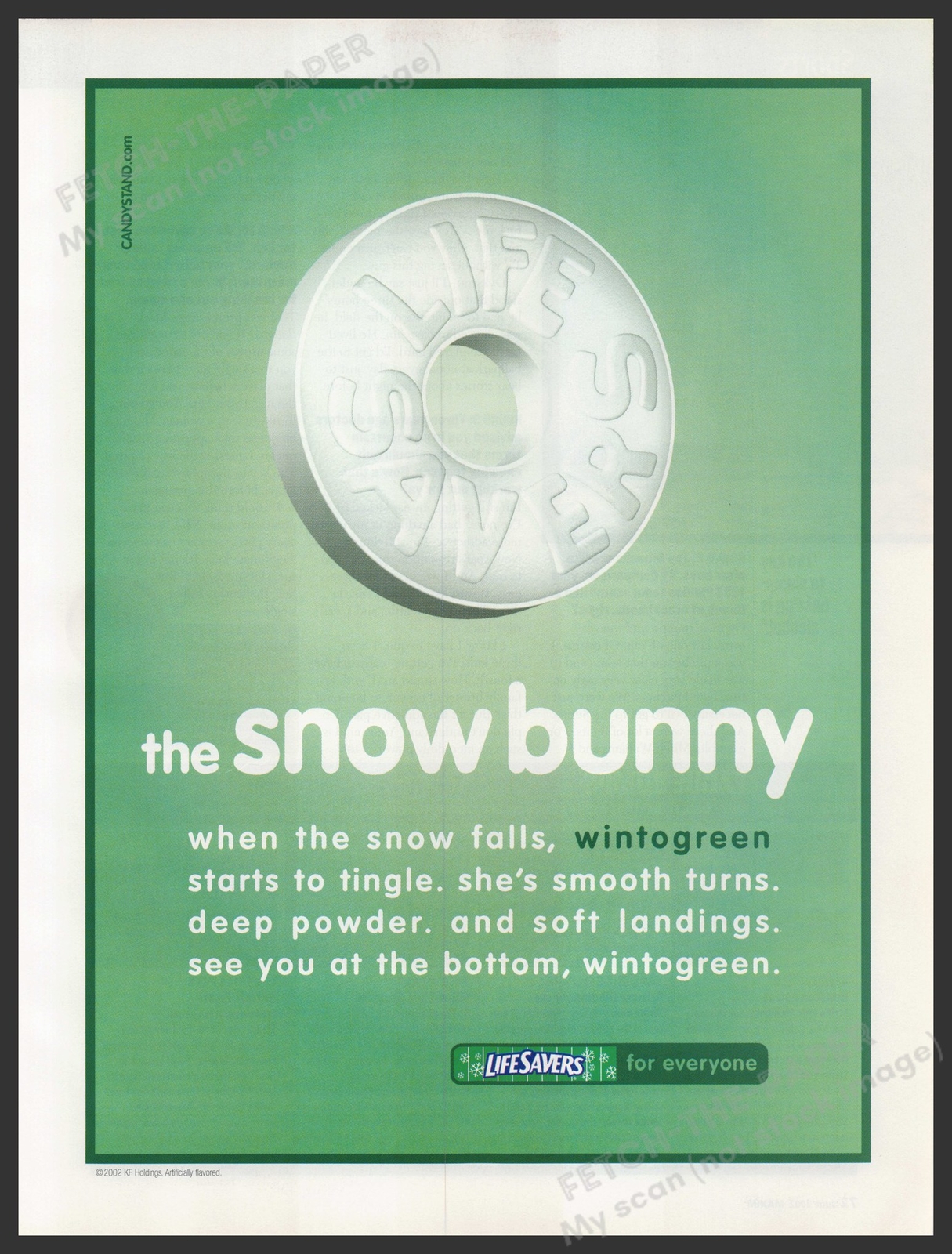 Life Savers Snow Bunny Wintergreen 2000s Print Advertisement Ad 2002 | eBay