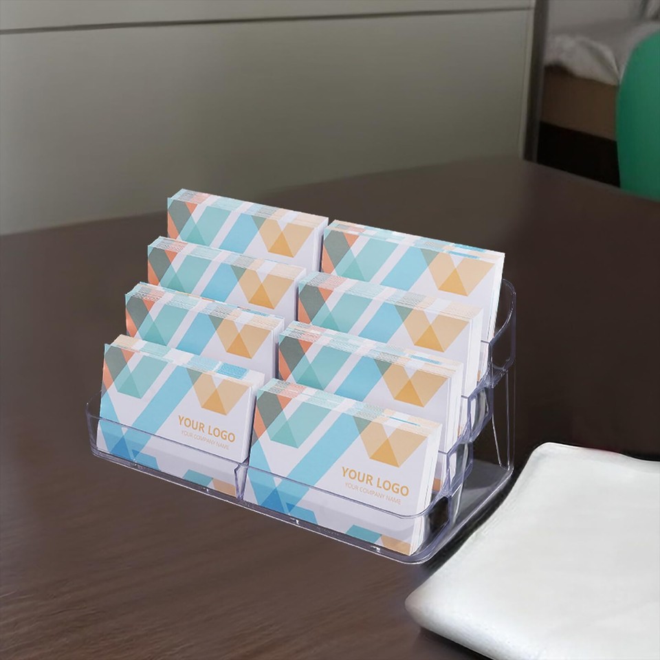 Clear Plastic Business Card Holder for Desk Acrylic Business Card ...
