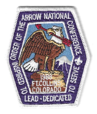 BSA NOAC 1988 NATIONAL OA CONFERENCE OFFICAL POCKET PATCH 3X4 INCH MINT ...