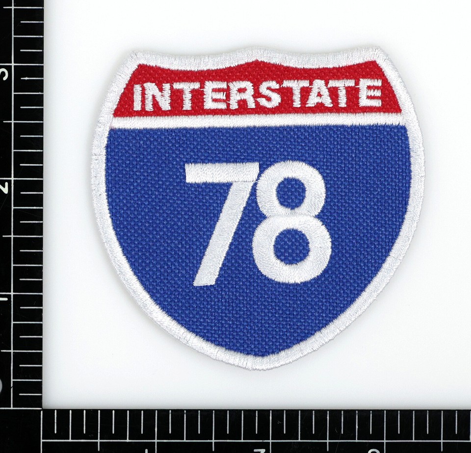 Interstate 78 Freeway Shield Embroidered Patch Iron-On Sew-On Backpack ...