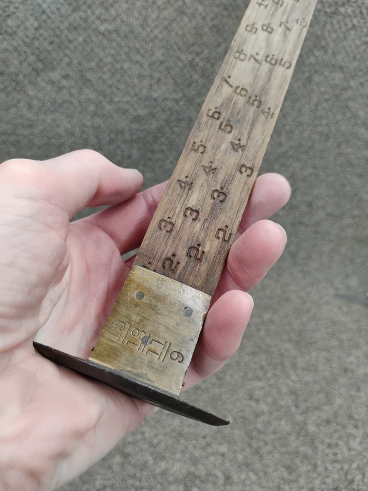 Antique Tree & Log Scale Stick 36” EXCELLENT Logging Lumber Brass ...