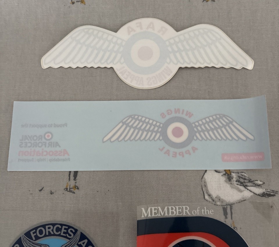 4 Vintage RAFA Royal Air Forces Association Window Car Stickers Sticker ...