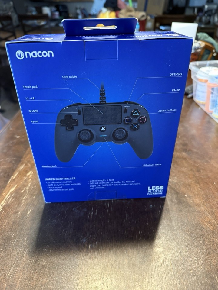 Nacon Wired Controller for PlayStation 4 PS4 and PC Black NEW SEALED | eBay