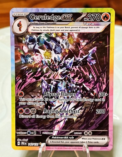 Pokemon Prismatic Evolutions Ceruledge ex 147/131 Special Illustration ...