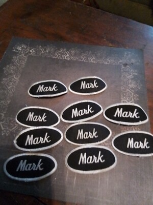 Vintage Name Patch " Mark" Embroidered Nos Sew Or Iron On | eBay