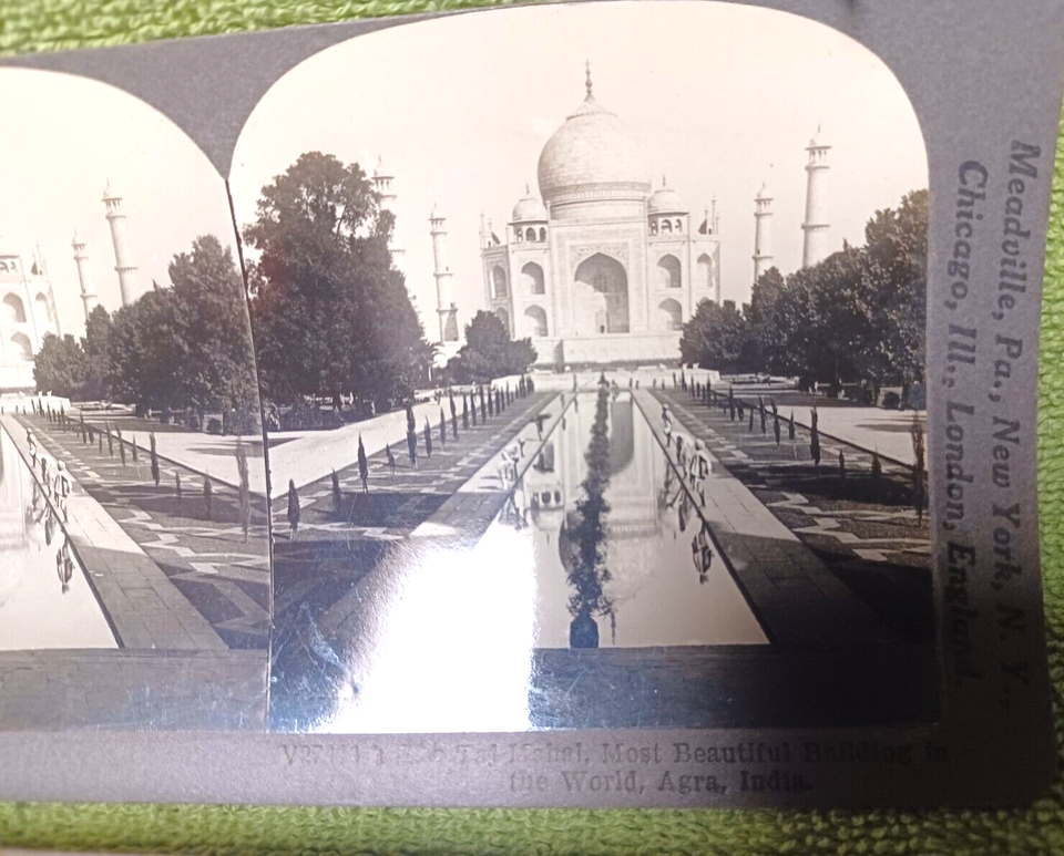 INDIA Taj Mahal Carved ART SET Stereoview PHOTO | eBay