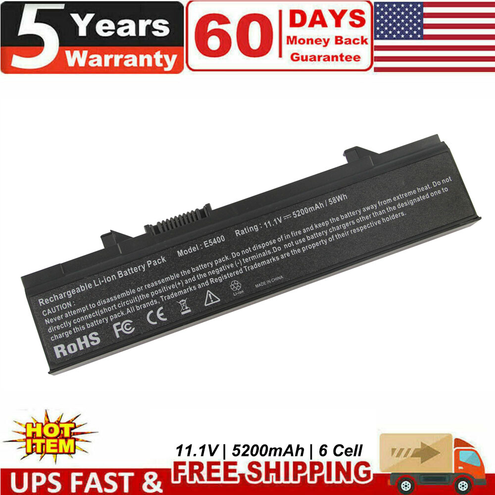 6 Cell Battery for Dell Latitude E5400 E5500 E5410 E5510 KM742 PX644H ...