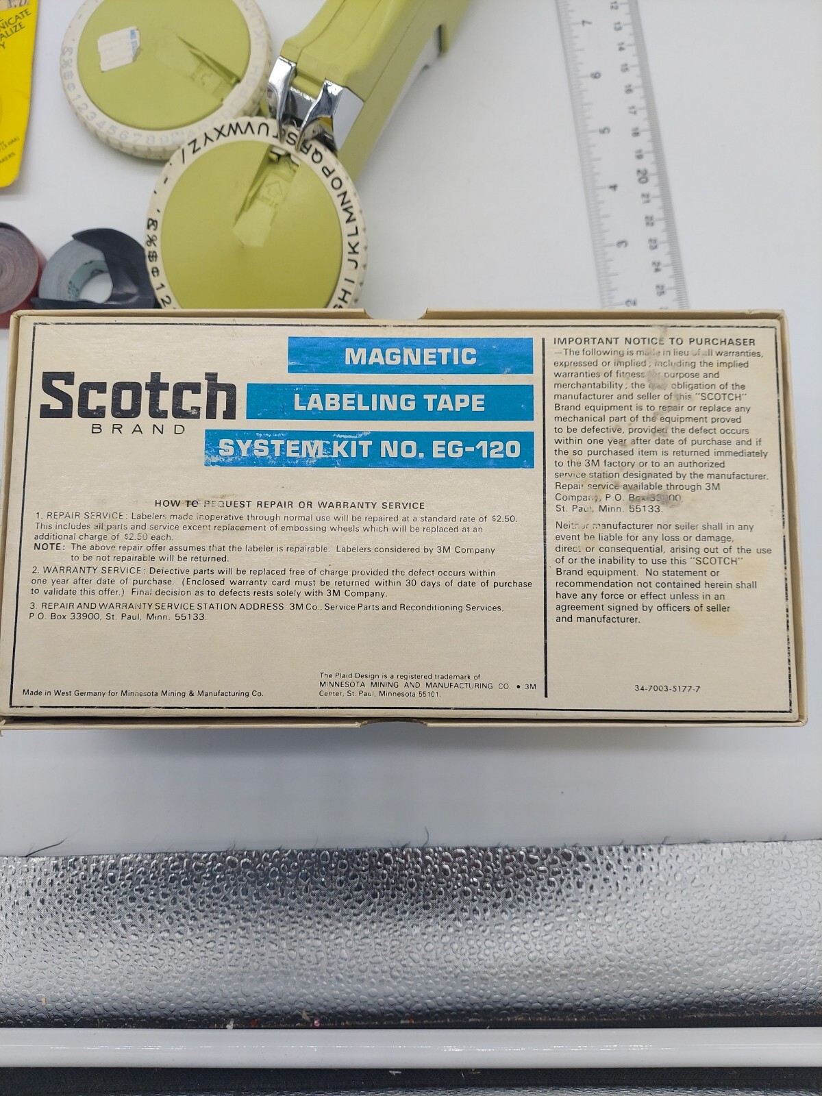 NOS Scotch 3m Labeler Label Maker Eg-100 With Extra Eg-1140 Embossing ...