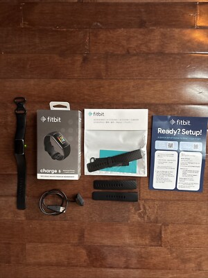 Fitbit Charge 5 Activity Tracker - Black/Graphite Stainless Steel w/box ...
