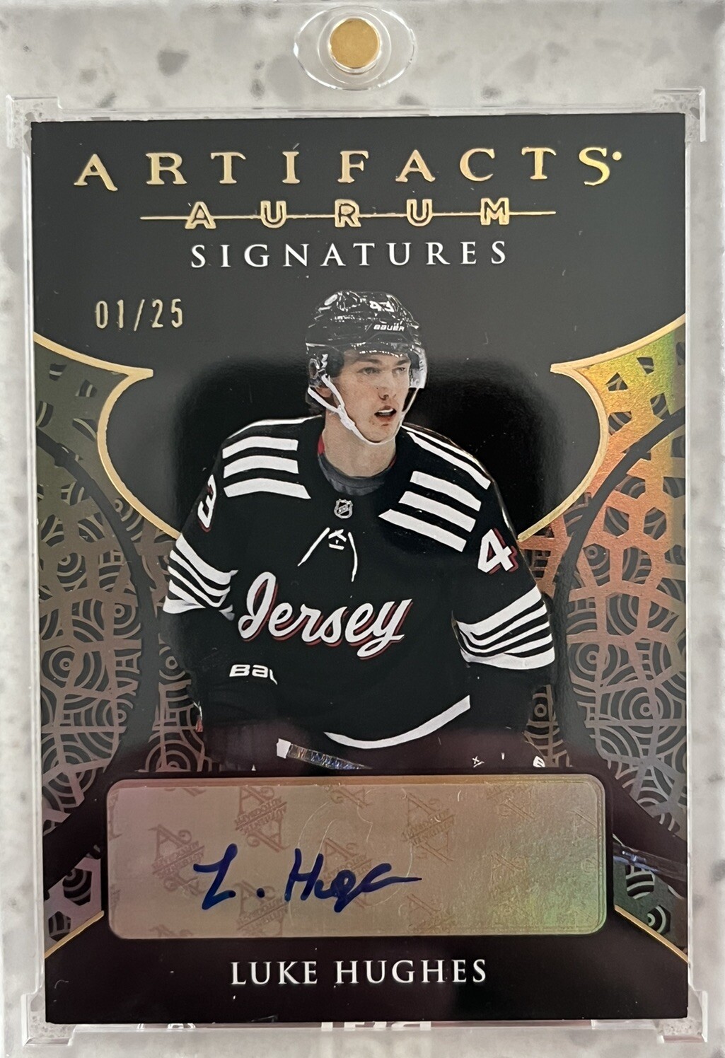 Luke Hughes 2023-24 Artifacts Hockey AURUM Signatures 1/25 Rookie | eBay