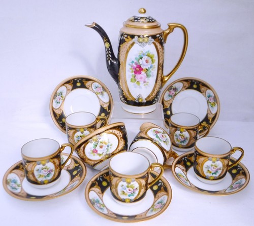 Antique Noritake Floral Coffee set | eBay