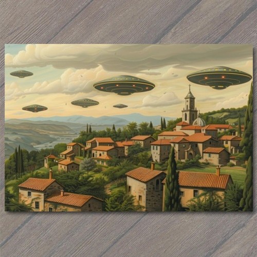 POSTCARD Alien God Civilization Religious Deity Ceremony Sacred Ritual ...