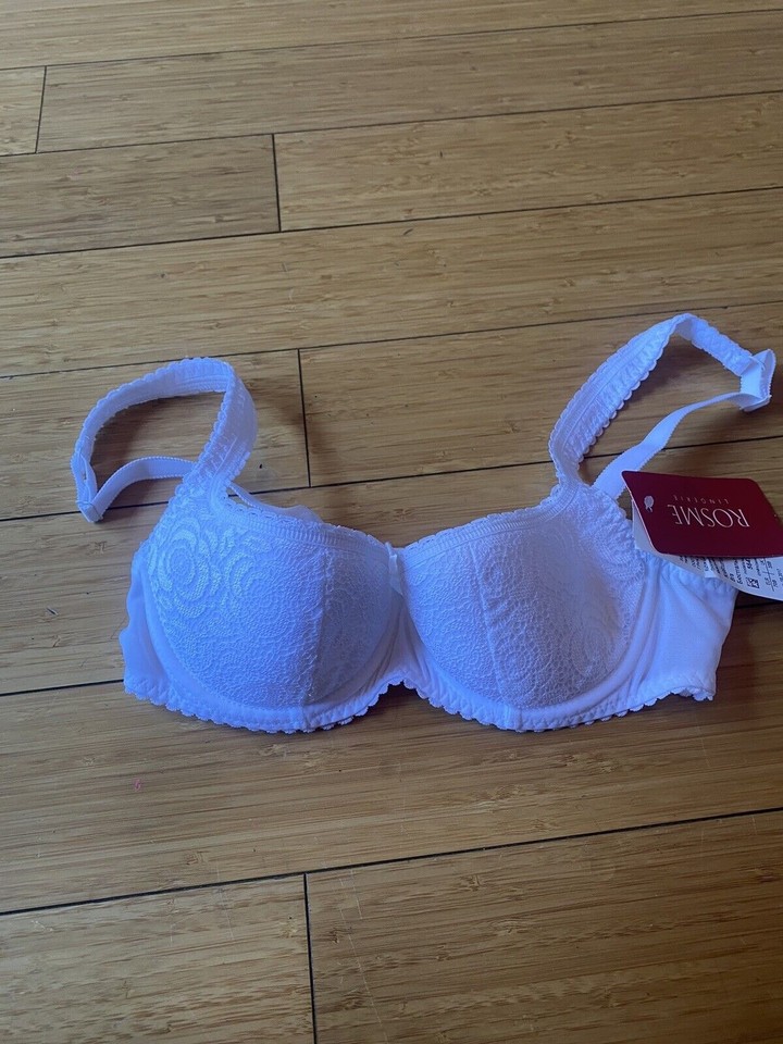 Sexy Plus Size Balconette Bra ROSME Lace Lingerie GRAND White UK 34B ...