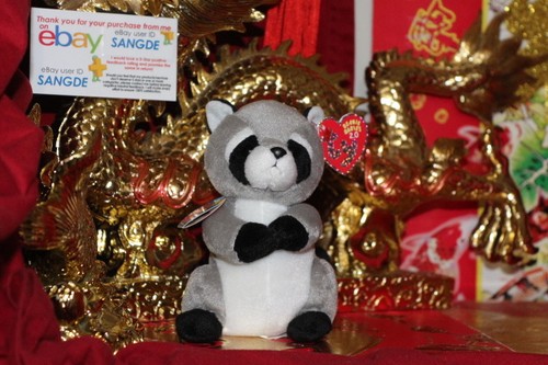 TY 2.0 BEANIE BABY RICKY THE RACOON-6"-UNUSED CODE-2009-MWNMT-NICE GIFT ...