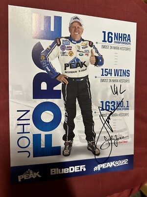 John Force Signed Promo Card Nhra Drag Racing Autographed 2022 | eBay