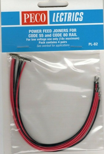 PECO PL-82 POWER FEED JOINERS FOR CODE 55 & 80 N SCALE RAIL (4 pair) | eBay