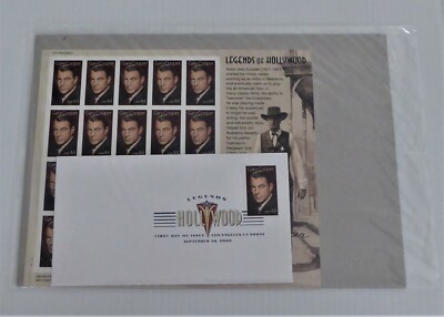 USPS 2009, Gary Cooper, Pane of 20 44 Cent Stamps, 1 DCP, 4421, Sealed ...
