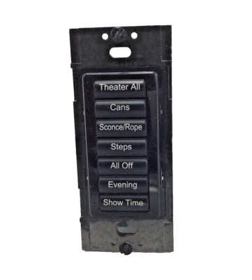 Lutron STWD-7B-BL (Black) HomeWorks SeeTouch 7-Button Wireless Keypad ...