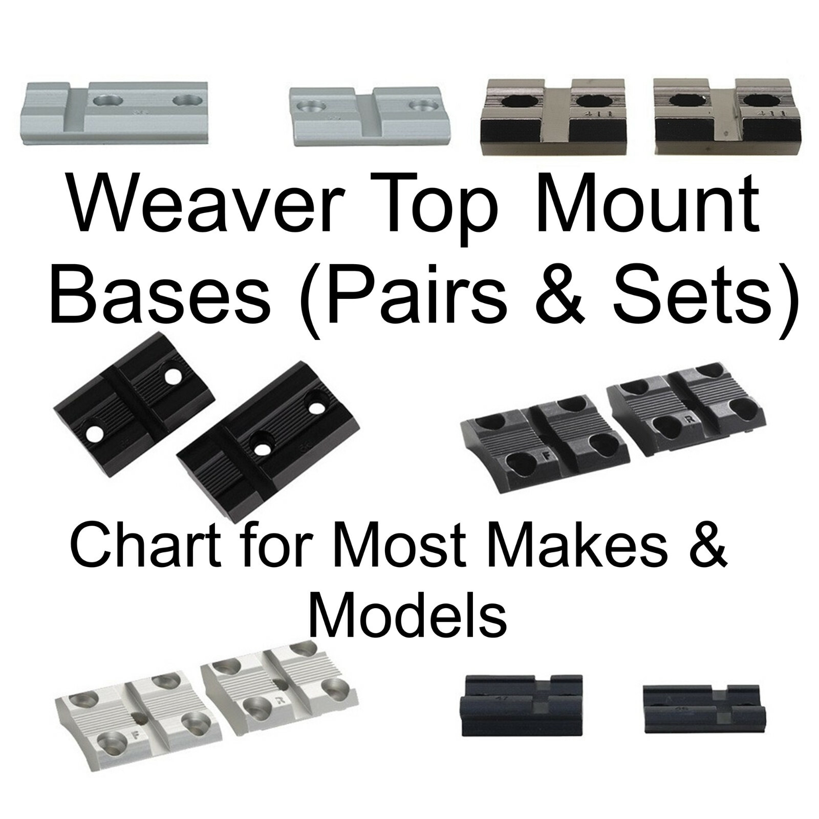 Weaver, Top Mount Base Pairs & Sets (2 pc), for Most Make & Models | eBay