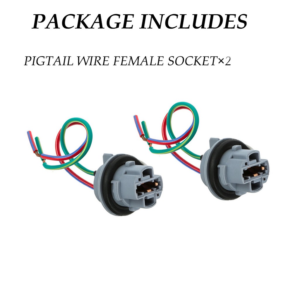 2x 7440 T20 7441 992 Bulb Socket Turn Signal Harness Light Wire Plug ...