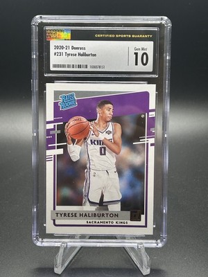 2020-21 Donruss Tyrese Haliburton RC CSG 10 GEM MT Rated Rookie | eBay
