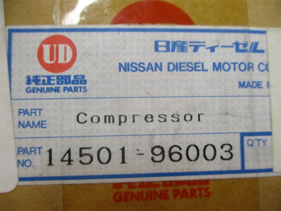 VG1450196003 KOBELCO Air Compressor | Fits Nissan UD PE6 PD6 Engines ...