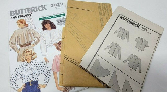 Sewing Pattern Butterick 3029 Size 6-10 for sale online | eBay