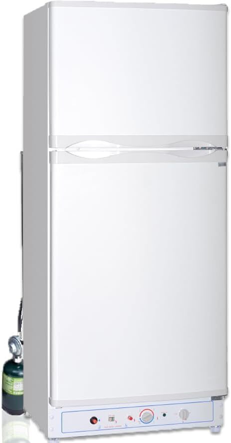 6.1 cu ft 2-Way Fridge Propane Gas Refrigerator Freezer RV Off-grid ...