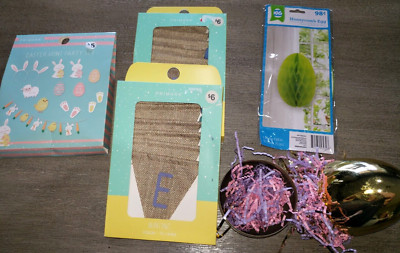 NEW EASTER LOT DECORATIONS HONEYCOMB EGG 1 GOLD HUNT PARTY SET 2 ...