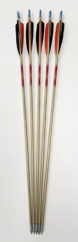 5 - Vintage Wood Arrows w/Field Points, Arrow of Light, Decoration ...