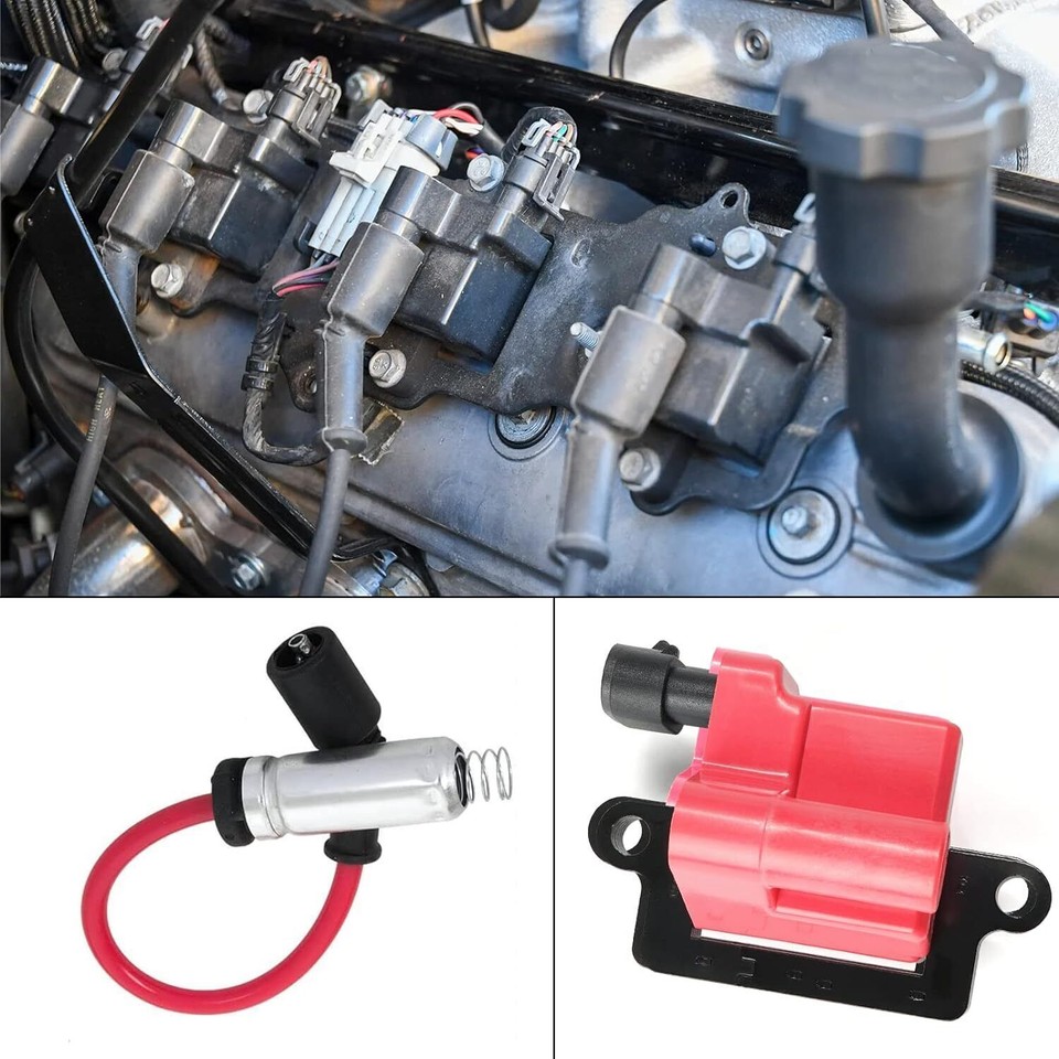 8Pack Square Ignition Coil & Spark Plug Wire For Chevy GMC 4.8/5.3/6.0 ...