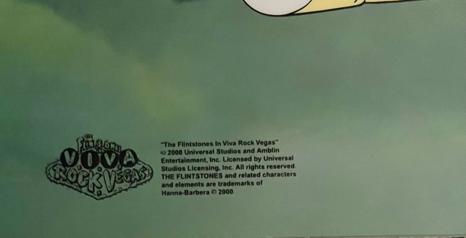 THE FLINTSTONES Family Outing Animation Sericel Animation Art with Tape ...