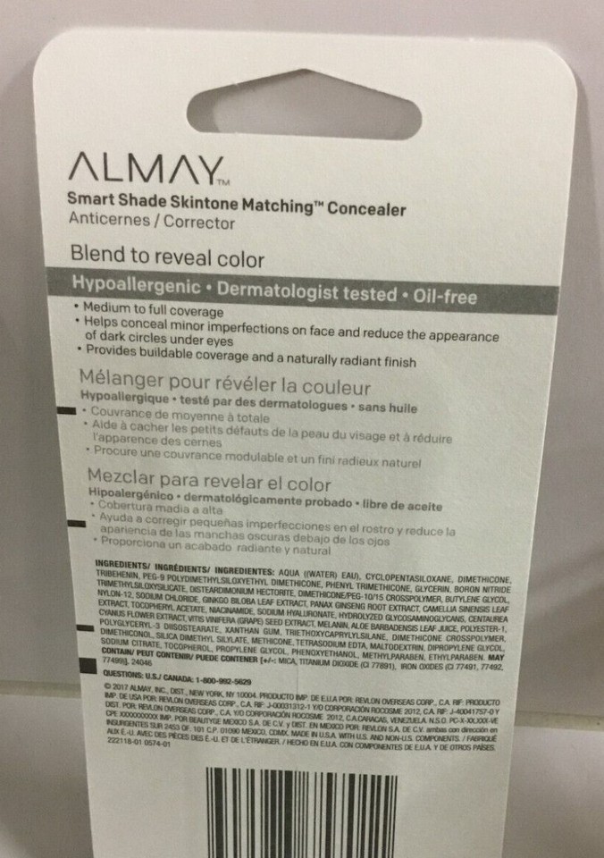 Almay Smart Shade Concealer YOU CHOOSE COLOR / NEW AND SEALED/MANY ...