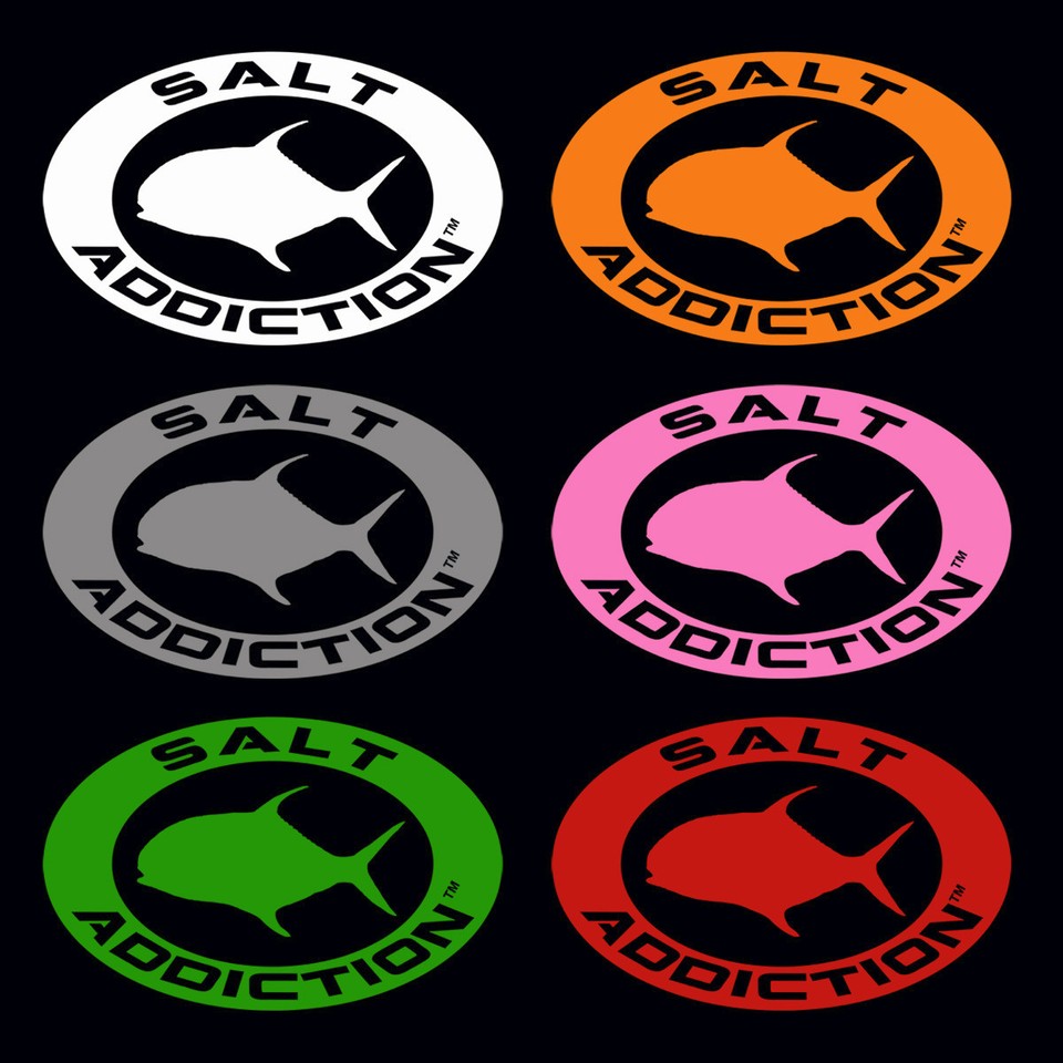 Salt Addiction Permit decal,saltwater fishing sticker,flats,reel,life ...
