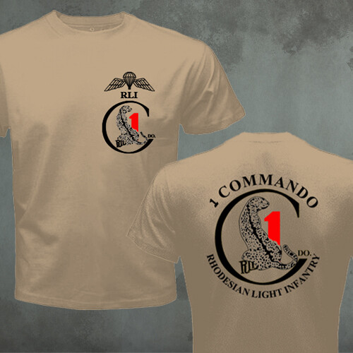 1 Commando RLI Rhodesian Light Infantry Army Bush War T-shirt | eBay