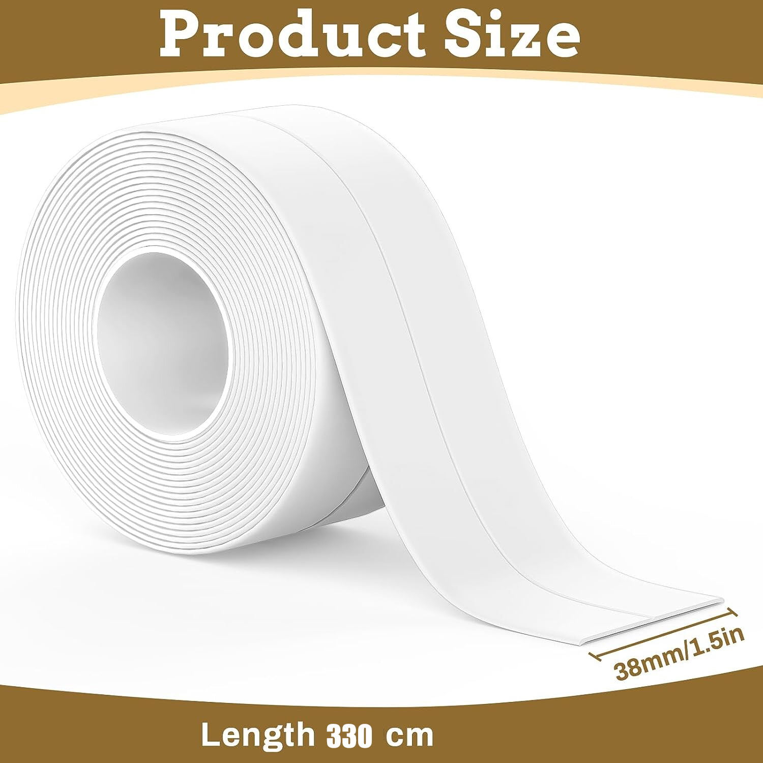 3.3m Strong Waterproof Tape Simple Seal Bath Kitchen Self-Adhesive ...