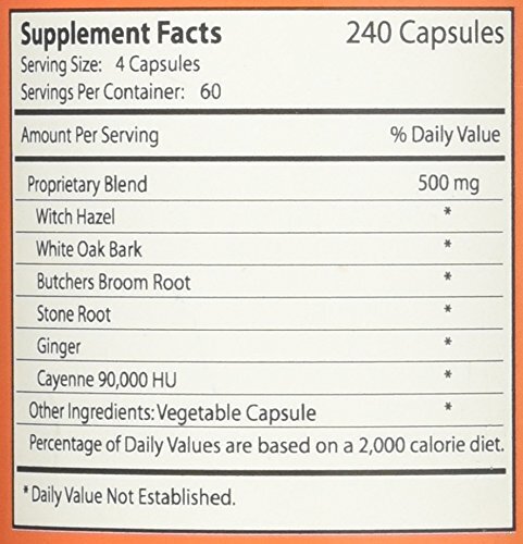 Hemroid Harry's Herbal Remedy 30 Day 240 Count Natural Hemorrhoid ...