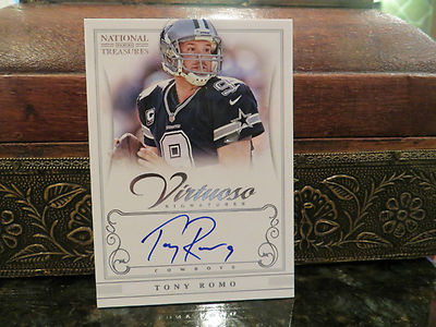 National Treasures Virtuoso Signatures Autograph Cowboys Tony Romo 14/ ...
