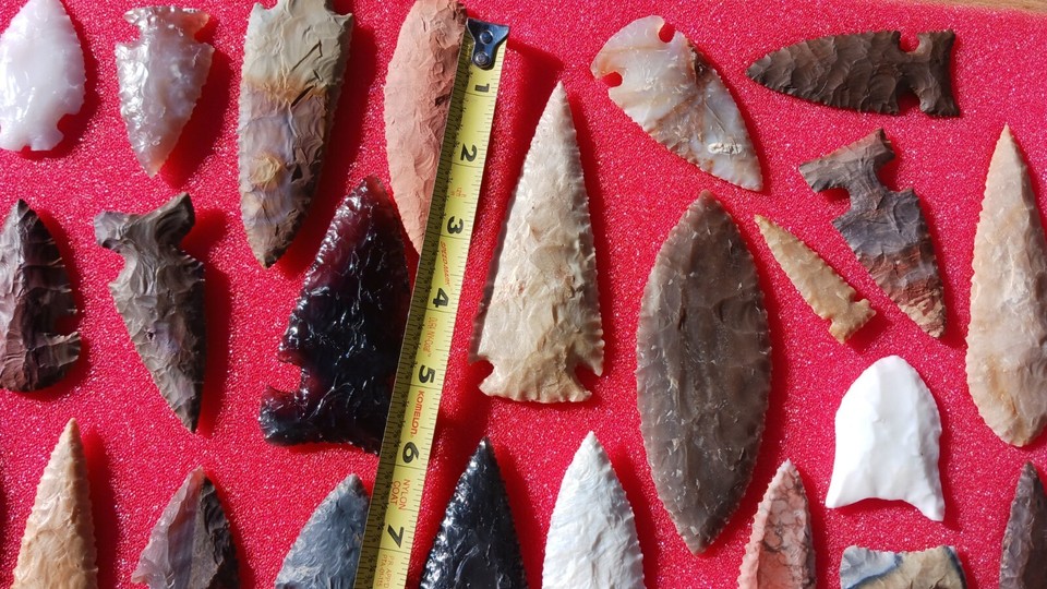 MODERN Flint Knapping Arrowhead, Atlatl, Spear LOT Case Not Included | eBay