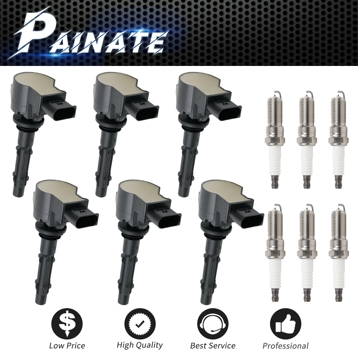 6 Ignition Coil+Spark Plug OEM Pack For Mercedes-Benz E350 C300 C350 ...