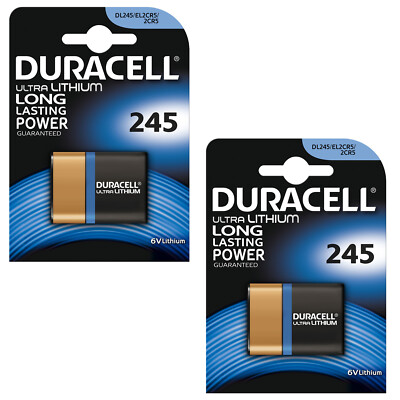 2 x Duracell 245 2CR5 6V Lithium Photo Battery CR245 DL245 EL2CR5 | eBay UK