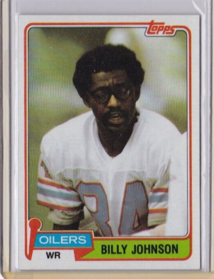 1981 TOPPS FOOTBALL #518 BILLY JOHNSON OILERS HOF NRMT | eBay