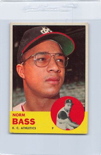 1963 Topps #461 Norm Bass Athletics VG/EX *DA-C2533 | eBay