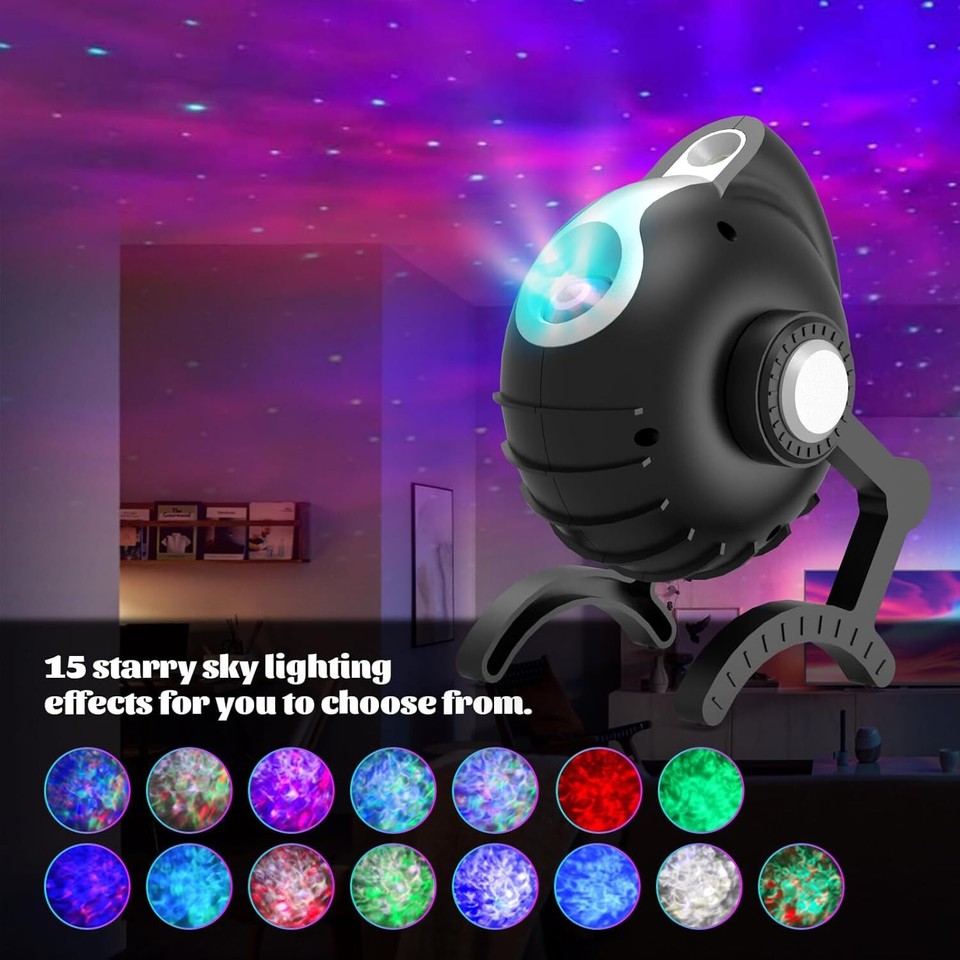 LED Galaxy Projector Starry Night Light Sky Star Party Lamp Planetarium ...