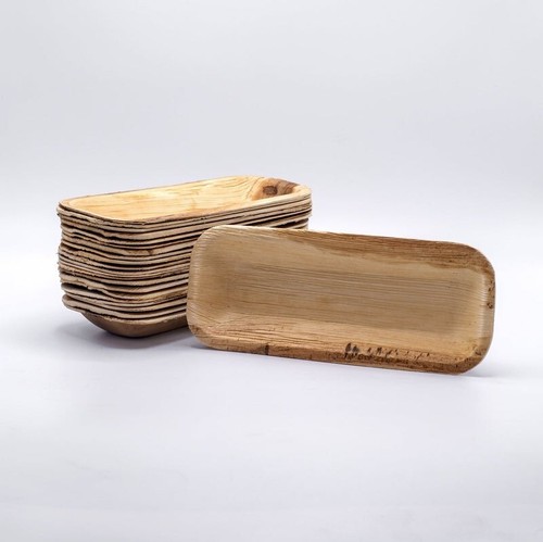 Verterra Rectangular Palm Leaf Plate 4"x10" Box Of 300 812478011118| eBay