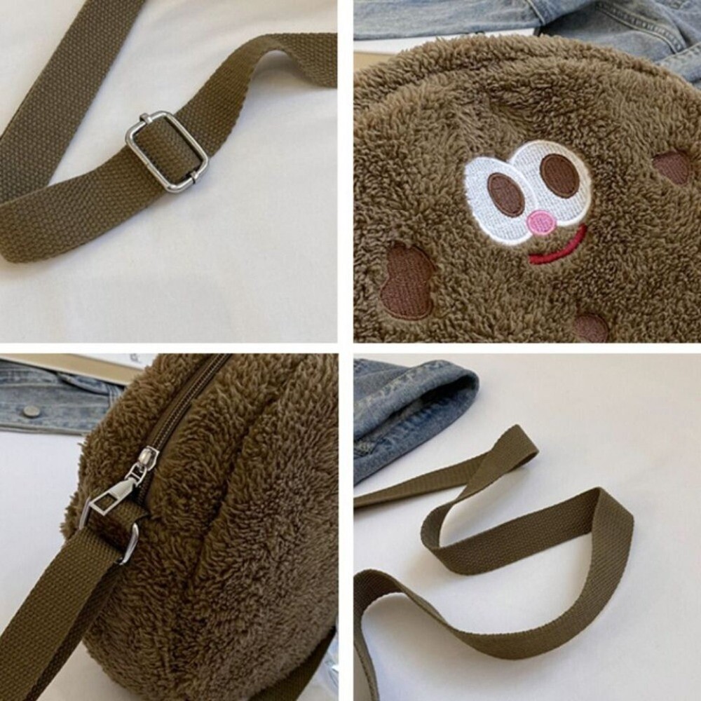 Cookies Pattern Crossbody Bag Plush Shoulder Bag New Handbag | eBay