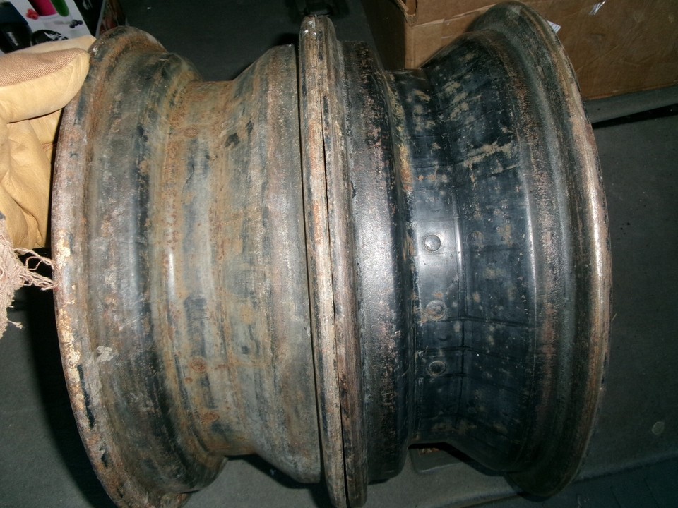 1950's VINTAGE FORD 15" SMOOTHIE WHEEL PAIR STEELIE 15X5 HOT ROD ...