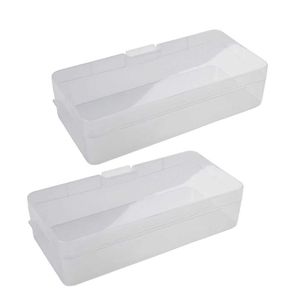 Tool Organizer Tool Box Storage Box 2pcs Rectangle Transparent ...